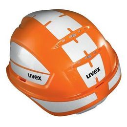 Uvex Schutzhelm pheos alpine mit Reflexset - mit Lüftung - für Höhenarbeiten u- rettung - Bergsteige orange - 9773256
