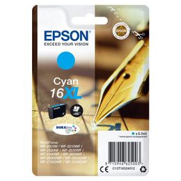 Original Epson WorkForce WF-2750 DWF (C13T16324012 / 16XL) Druckerpatrone Cyan