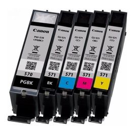 Original Canon 0372C004 / PGI-570 CLI-571 Druckerpatronen Multipack (2xSchwarz,Cyan,Magenta,Gelb)