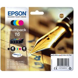 Original Epson C13T16264012 / 16 Druckerpatronen Multipack (Schwarz,Cyan,Magenta,Gelb)