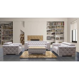 JVmoebel Wohnzimmer-Set, Couch Set Design Chesterfield Sofagarnitur 3+2 Sitzer Neu