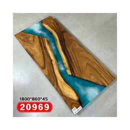 JVmoebel Esstisch, Luxus Tische Echtes Holz Epoxid Harz Fluss Tisch Schwarz