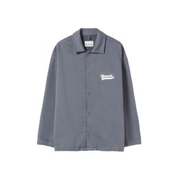 Bershka Jacke Herren Größe L taubenblau / weiß