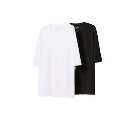 Bershka Shirt male Black, White size XL