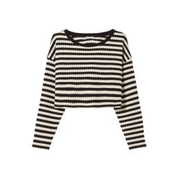 Bershka Sweater female Black, White size L