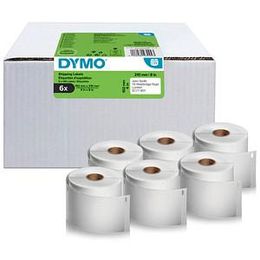 Dymo Endlosetikettenrollen für Etikettendrucker weiß, 102,0 x 210,0 mm, 6 x 140 Etiketten