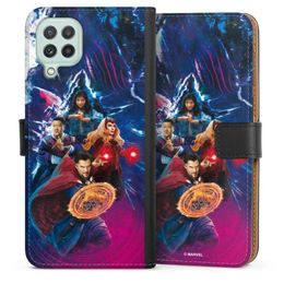 DeinDesign Handyhülle Doctor Strange Marvel Offizielles Lizenzprodukt, Samsung Galaxy A22 4G Hülle Handy Flip Case Wallet Cover, schwarz