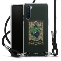 DeinDesign Handyhülle Marvel Hulk Offizielles Lizenzprodukt The Incredible Hulk, OnePlus Nord Handykette Hülle mit Band Case zum Umhängen, weiß