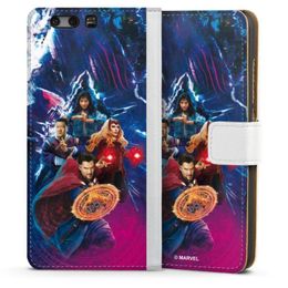 DeinDesign Handyhülle Doctor Strange Marvel Offizielles Lizenzprodukt, Huawei P10 Hülle Handy Flip Case Wallet Cover Handytasche Leder, weiß