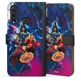 DeinDesign Handyhülle Doctor Strange Marvel Offizielles Lizenzprodukt, Huawei Y6p Hülle Handy Flip Case Wallet Cover Handytasche Leder, schwarz