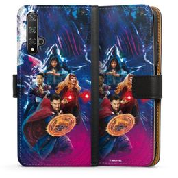 DeinDesign Handyhülle Doctor Strange Marvel Offizielles Lizenzprodukt, Huawei Nova 5T Hülle Handy Flip Case Wallet Cover Handytasche Leder, schwarz