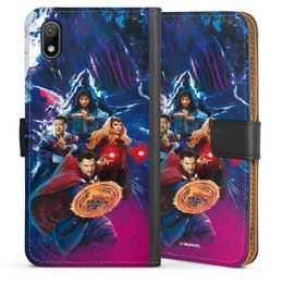 DeinDesign Handyhülle Doctor Strange Marvel Offizielles Lizenzprodukt, Huawei Y5 (2019) Hülle Handy Flip Case Wallet Cover Handytasche Leder, schwarz