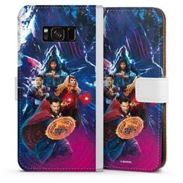 DeinDesign Handyhülle Doctor Strange Marvel Offizielles Lizenzprodukt, Samsung Galaxy S8 Plus Hülle Handy Flip Case Wallet Cover, weiß