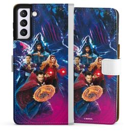 DeinDesign Handyhülle Doctor Strange Marvel Offizielles Lizenzprodukt, Samsung Galaxy S21+ 5G Hülle Handy Flip Case Wallet Cover, weiß