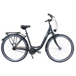 Hawk City Wave Easy Black Damen 28 Zoll - Leichtes Fahrrad 7 Gang Shimano Nabenschaltung, Felgenbremse & Nabendynamo