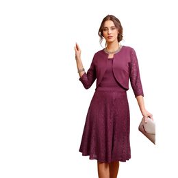Petticoat-Kleid Lady "Jersey-Kleid" Gr. 50, Normalgrößen, rot (bordeaux) Damen Kleider Knielange