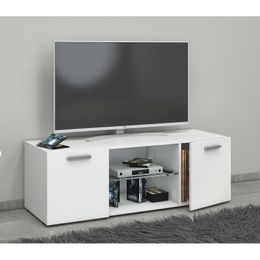 Vcm Holz TV Lowboard Fernsehschrank Lowina (Farbe: Weiß, Größe: 115)