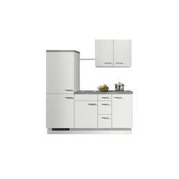 Küchenzeile mit Elektrogeräten Breda - weiß - 185 cm - Sconto