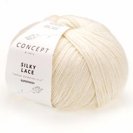 Silky Lace von Katia, Naturwei&szlig;, aus Schurwolle