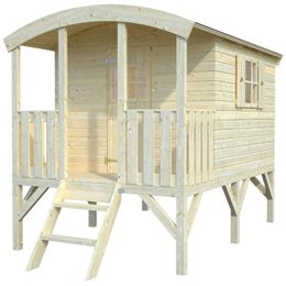 Palmako Spielhaus Huck 3,3 m², mit Terrasse, beige