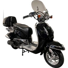 Alpha Motors Motorroller Firenze Limited, 50 ccm, 45 km/h, Euro 5, im Retro-Look, schwarz