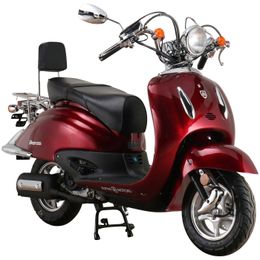 Alpha Motors Mofaroller Retro Firenze, 50 ccm, 25 km/h, Euro 5, rot