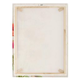 Bilderwelten Leinwandbild auf Canvas Natural Aquarell Blumen Mohn