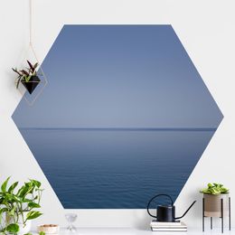 Hexagon Fototapete selbstklebend Ruhiger Ozean bei D&auml;mmerung