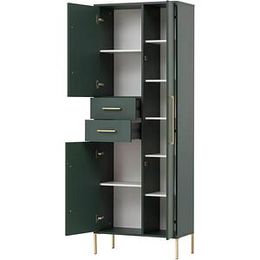 MÖBELPARTNER MÖBELPARTNER Garderobenschrank Kent, 701758 dunkelgrün 7 Fachböden 67,1 x 33,1 x 184,3 cm