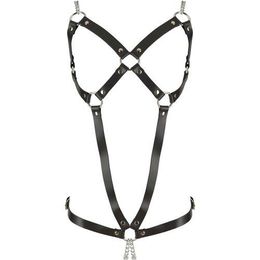 Zado Harness aus Leder mit Metallketten im Schritt