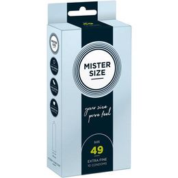 Mister Size Kondome „49 mm“, transparent, hauchdünn, feucht