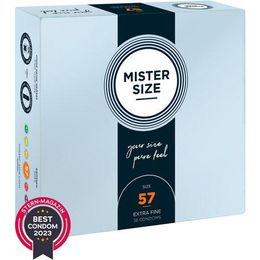 Mister Size Kondome „57 mm“, transparent, hauchdünn, feucht