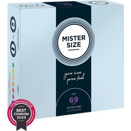 Mister Size Kondome „69 mm“, transparent, hauchdünn, feucht