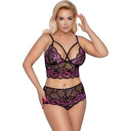 Cottelli Curves BH plus Slip aus edler 2-farbiger Spitze