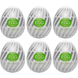 Tenga Masturbator „Egg Brush“ mit Softborsten-Stimulationsstruktur