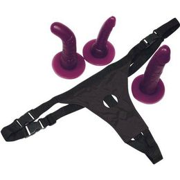 Bad Kitty Umschnalldildo-Set "Strap-On“ mit 3 Dildos zum Austauschen