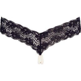 Cottelli Lingerie String mit Perlenkette im Schritt