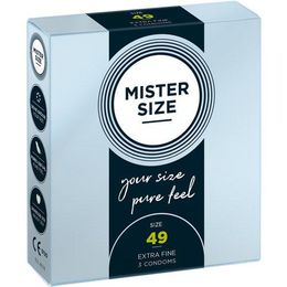 Mister Size Kondome „49 mm“, transparent, hauchdünn, feucht