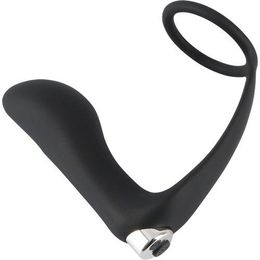 Black Velvets Penisring „Vibrating Ring & Plug“, mit Vibroplug