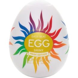 Tenga Masturbator „Egg Shiny Pride Edition“, mit Rillenstruktur