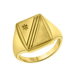 Firetti Fingerring Schmuck Geschenk Silber 925 Herrenring Silberring Siegelring, gelb|goldfarben