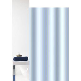 Grund Duschvorhang VERTICAL Breite 180 cm, blau|weiß