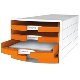 HAN Schubladenbox IMPULS orange 1013-51, DIN C4 mit 4 Schubladen