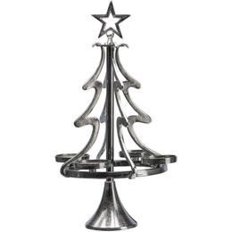 my home Adventsleuchter Tannenbaum, Weihnachtsdeko (1 St), Kerzenständer aus Aluminium, Höhe 55 cm, schwarz