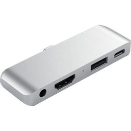 Satechi ALUMINUM TYPE-C MOBILE PRO HUB Smartphone-Adapter zu 3,5-mm-Klinke, HDMI, USB Typ C, silberfarben