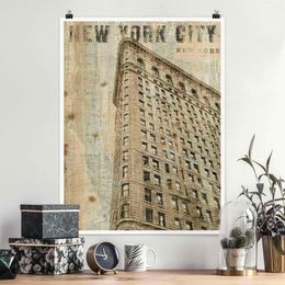 Bilderwelten Poster Vintage NY Flat Iron