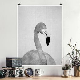 Bilderwelten Poster Flamingo Fabian Schwarz Weiß