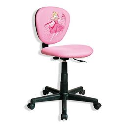 Roller Kinder-Schreibtischstuhl - rosa - Höhenverstellung