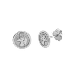 Firetti Paar Ohrstecker Schmuck Geschenk Silber 925 Ohrschmuck Einhorn, silberfarben