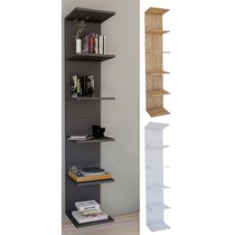 Vcm Holzregal h&auml;ngend platzsparendes Kinder Regal Ma&szlig;e: H. 80 x B. 70 x T. 10 cm Elegantes Regal h&auml;ngend Aufbewahrungsregal B&uuml;cherregal Wandboard - Kidos